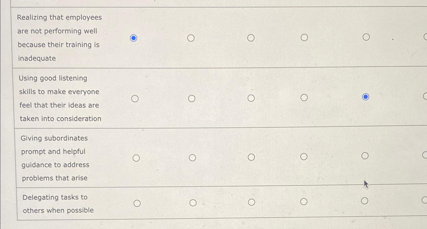 Solved Realizing that employeesare not performing well | Chegg.com