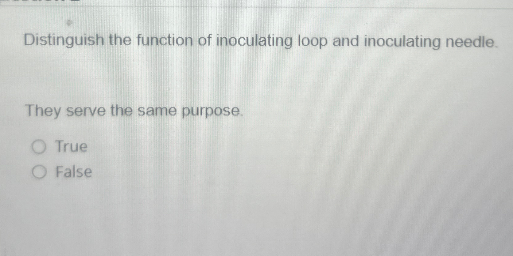 Solved Distinguish the function of inoculating loop and | Chegg.com