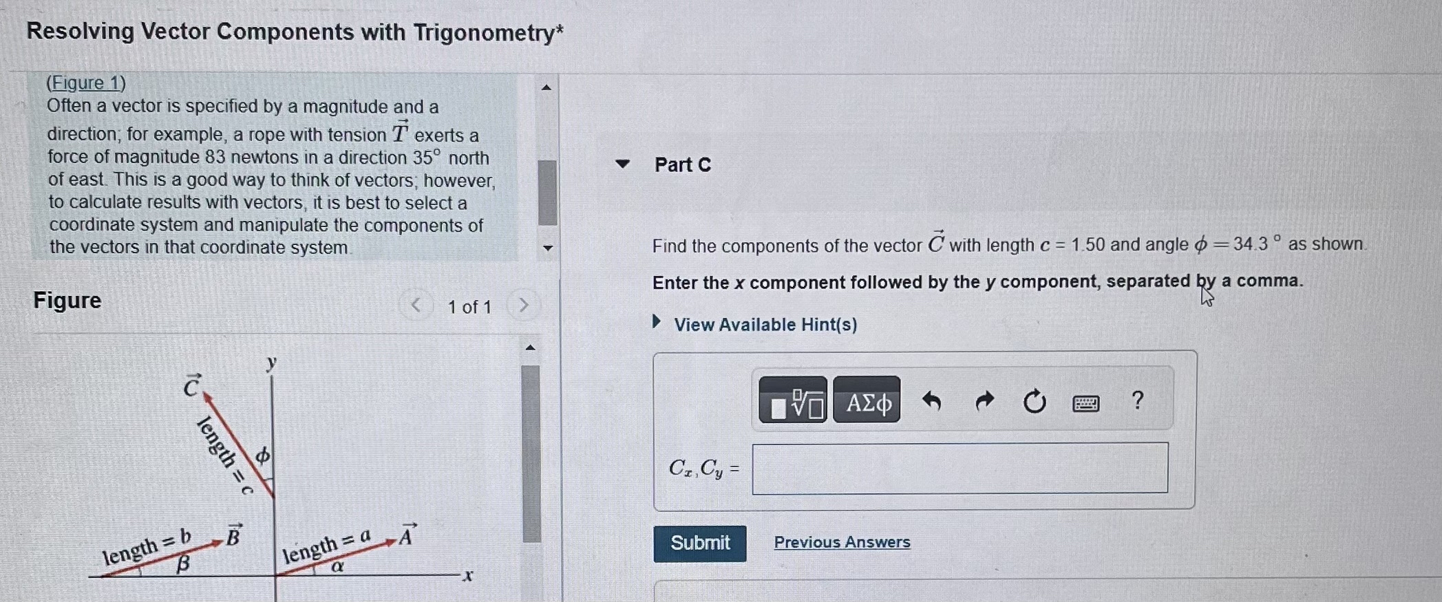 Solved Resolving Vector Components with Trigonometry*(Figure | Chegg.com