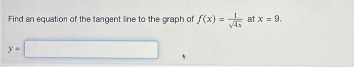 Solved Find an equation of the tangent line to the graph of | Chegg.com