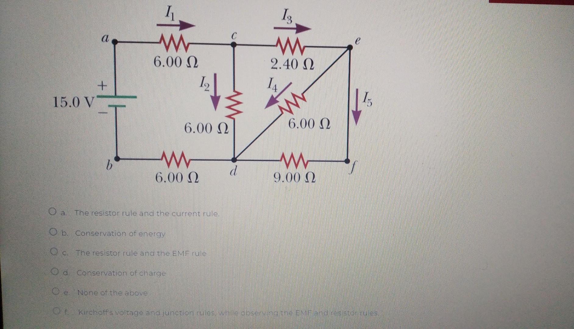 a. The resistor rule and the current rule. b. | Chegg.com