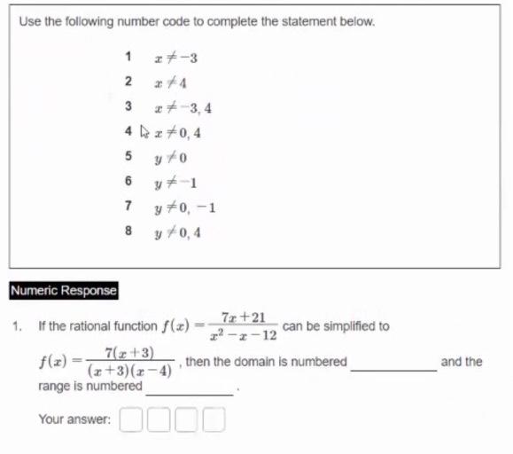 Solved Use the following number code to complete the | Chegg.com