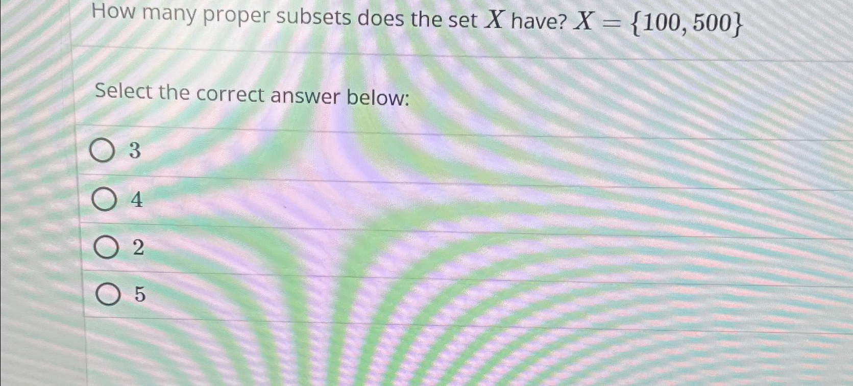 Solved How many proper subsets does the set x ﻿have? | Chegg.com