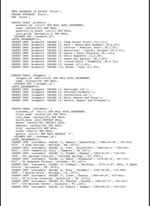 Solved Using The Attached Sql File To Create The Database