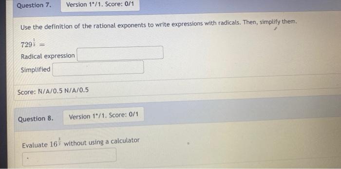 Solved Use the definition of the rational exponents to write | Chegg.com