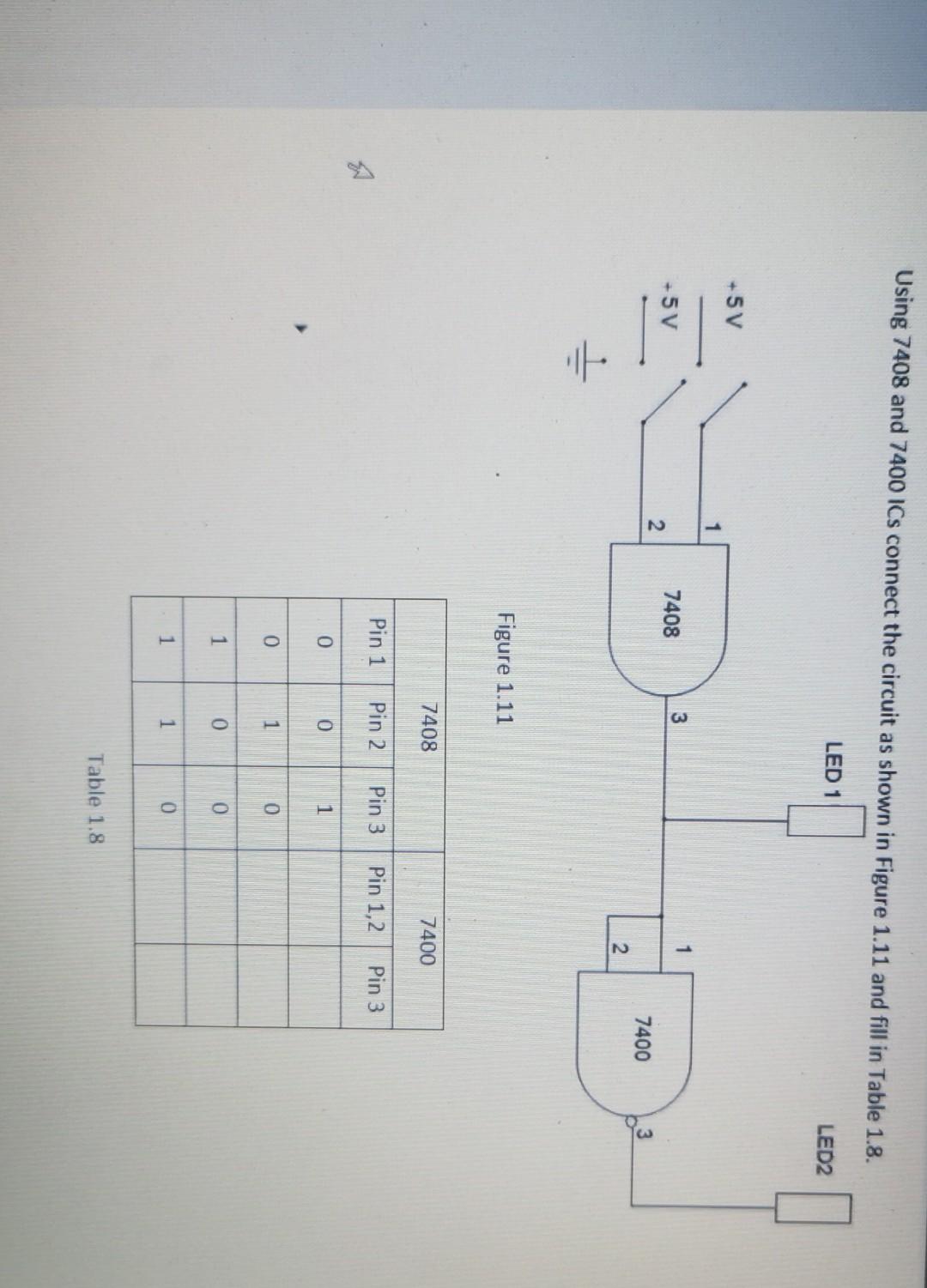 Solved Using 7408 and 7400 ICs connect the circuit as shown | Chegg.com