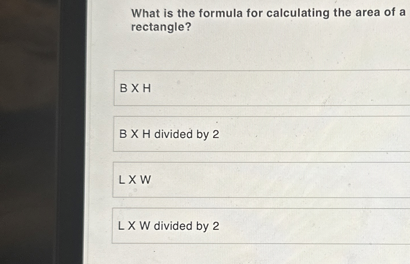 Solved What is the formula for calculating the area of a | Chegg.com