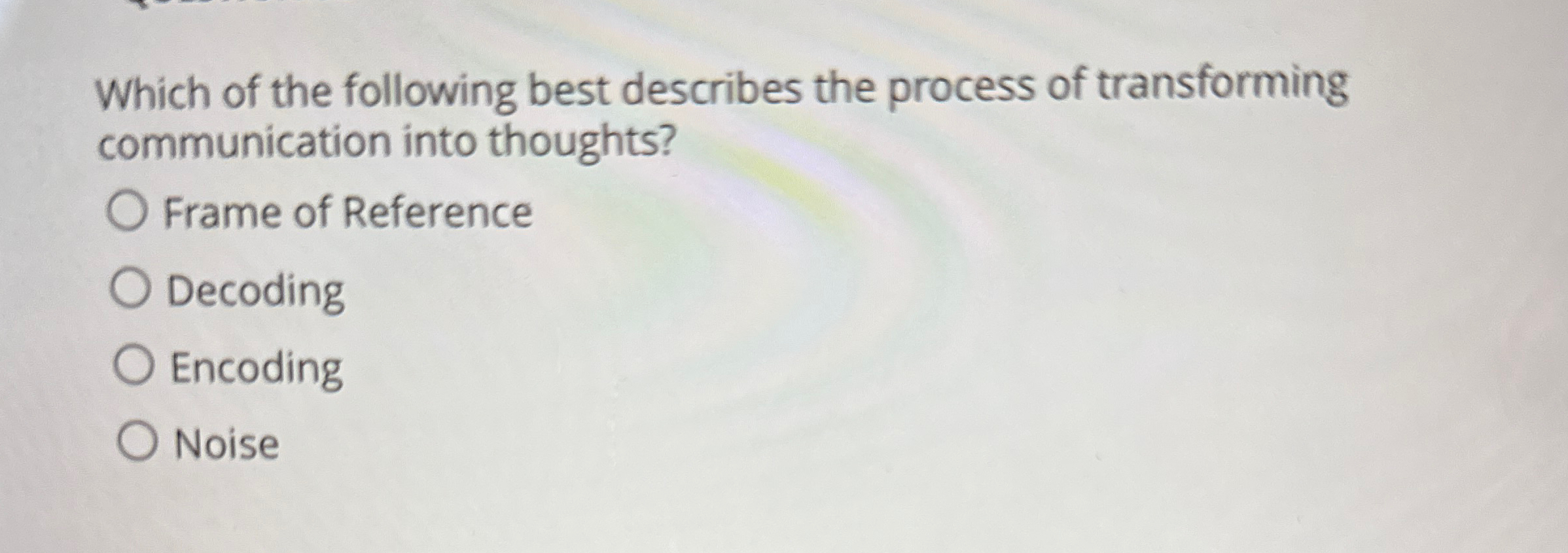 Solved Which of the following best describes the process of | Chegg.com