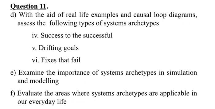 Solved Question 11. d) With the aid of real life examples | Chegg.com
