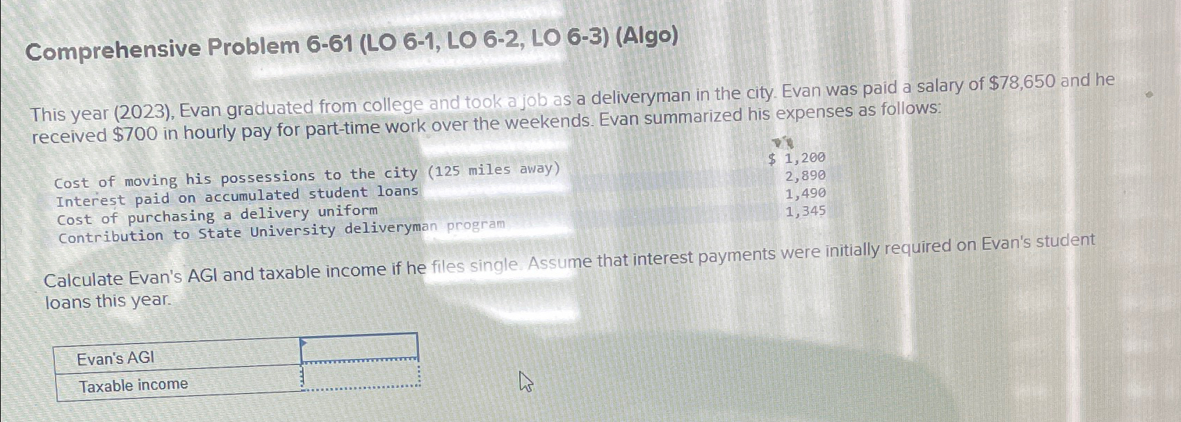 Solved Comprehensive Problem 6-61 (LO 6-1, ﻿LO 6-2, ﻿LO | Chegg.com
