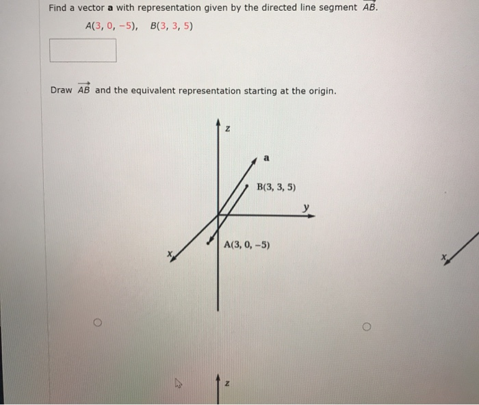 Solved Find a vector a with representation given by the | Chegg.com