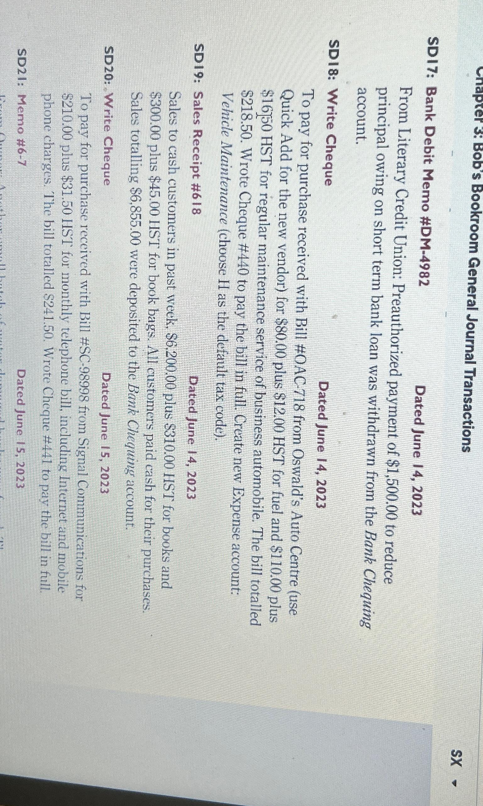 Solved Cnapter 3: Bob's Bookroom General Journal | Chegg.com