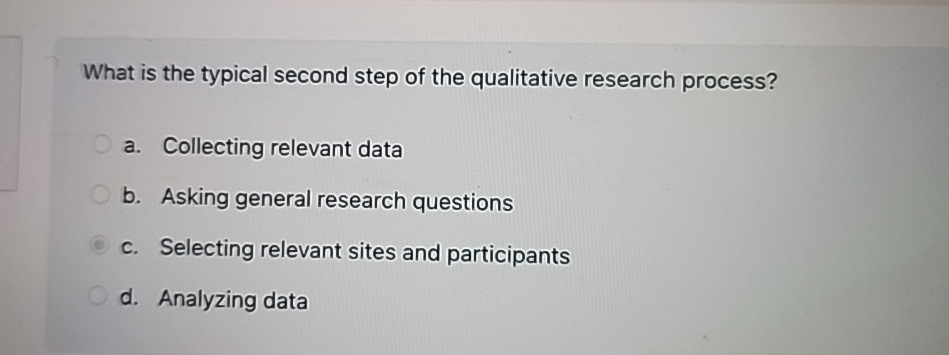 Solved What is the typical second step of the qualitative | Chegg.com
