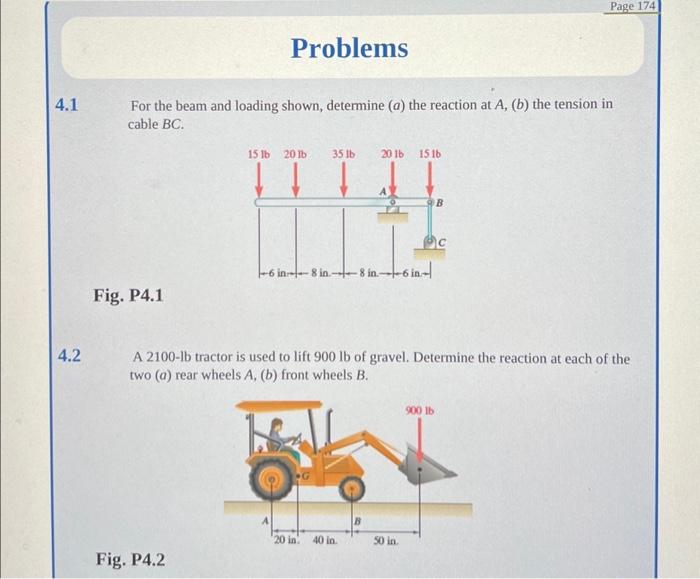 Solved 41 42 Fig P41 Problems For The Beam And Loading 6462