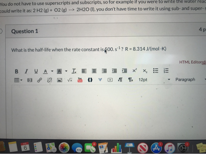 Solved You do not have to use superscripts and subscripts, | Chegg.com