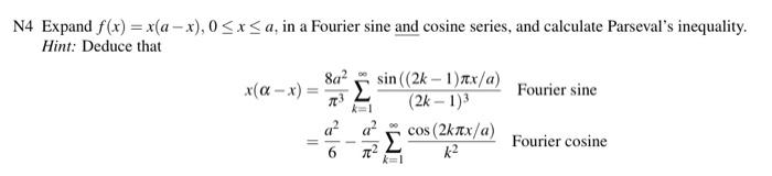 Solved Use the results from Problem N4 below to find (a) | Chegg.com