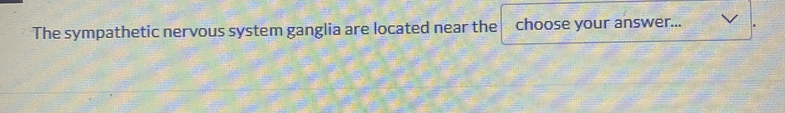 Solved The sympathetic nervous system ganglia are located | Chegg.com