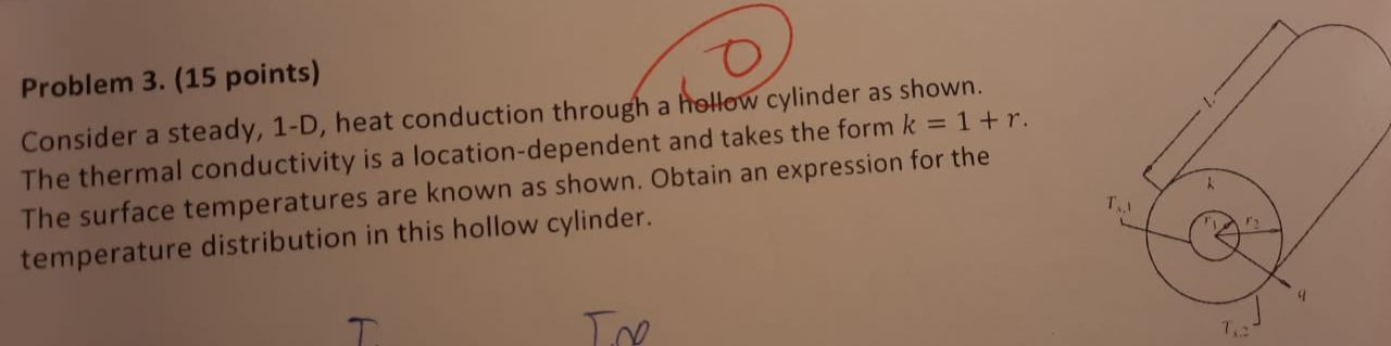 Solved Consider a steady, 1-D, ﻿heat conduction through a | Chegg.com