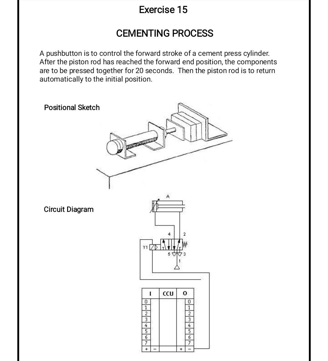 Solved A pushbutton is to control the forward stroke of a | Chegg.com