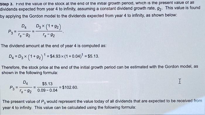 Solved Common stock value-Variable growth Lawrence | Chegg.com