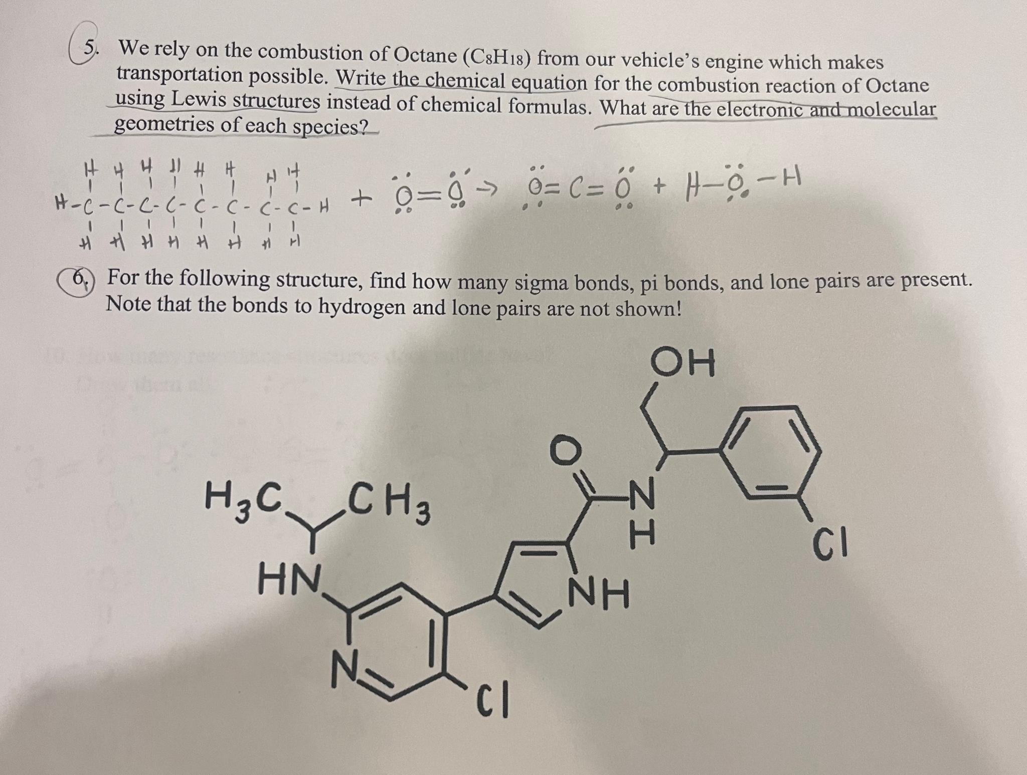Solved We rely on the combustion of Octane (C8H18) ﻿from our | Chegg.com