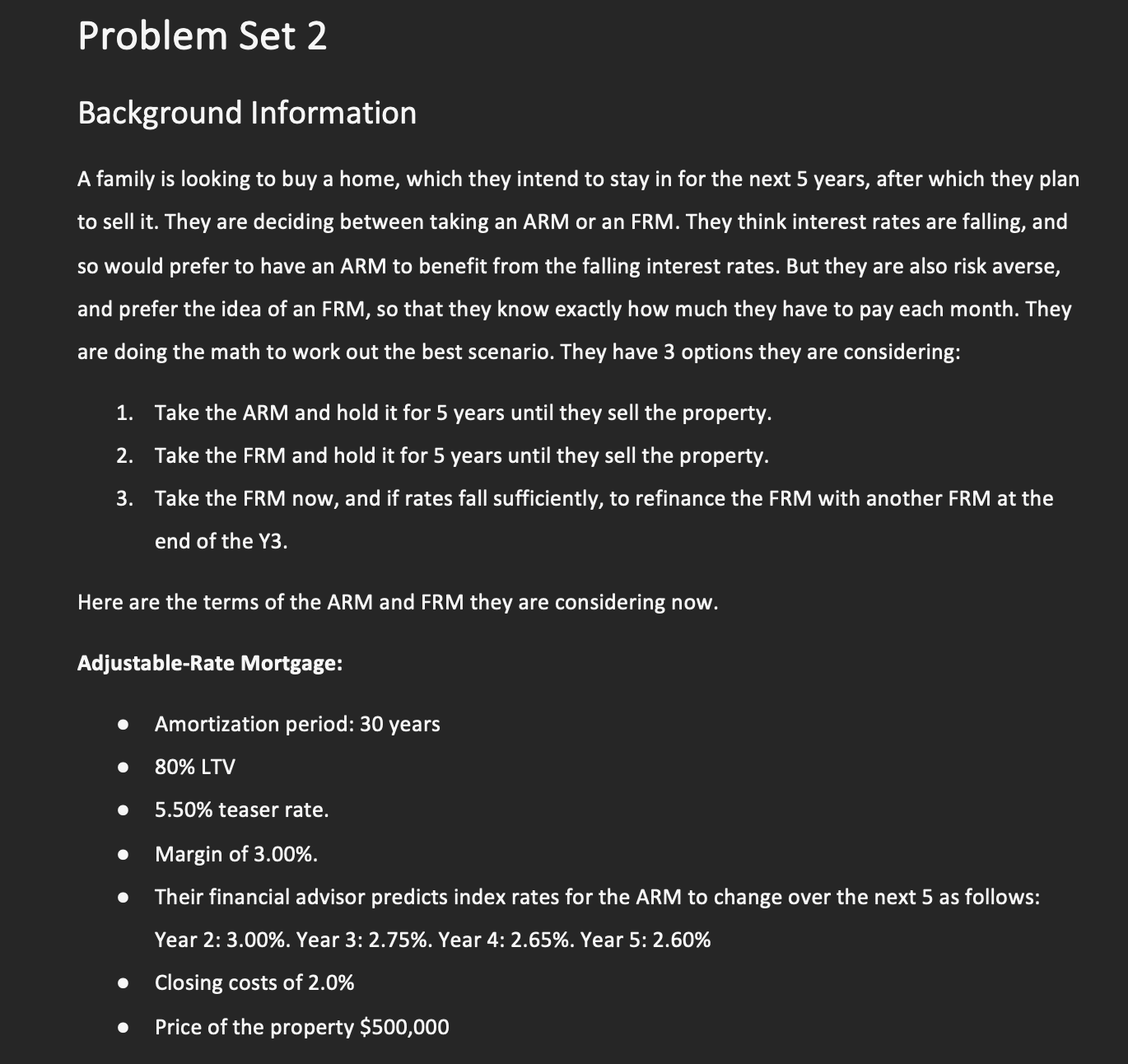 Solved Problem Set 2Problem Set 2Background InformationA | Chegg.com