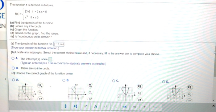 Solved The function is defined as follows 13x - 35x