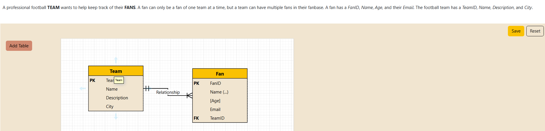Solved A professional football TEAM wants to help keep track | Chegg.com