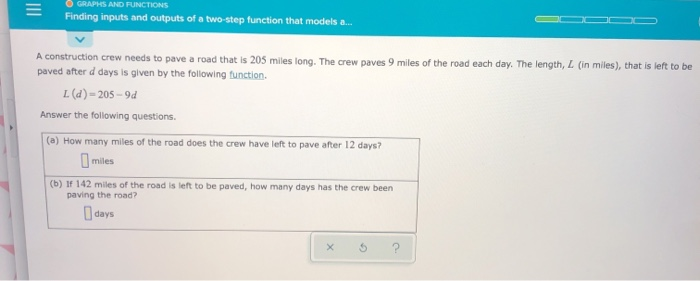 Solved Graphs And Functions Finding Inputs And Outputs Of A