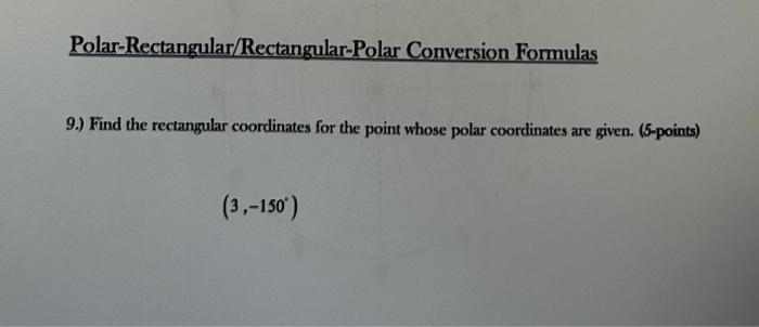 Solved Polar-Rectangular/Rectangular-Polar Conversion | Chegg.com