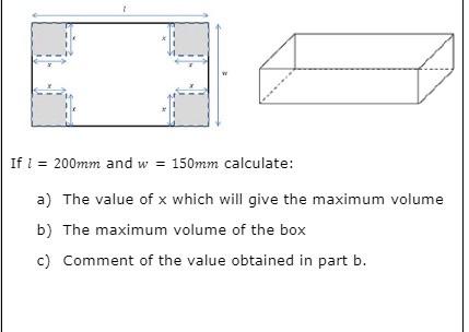 Solved 10 You plan to make a simple, open topped box from a | Chegg.com