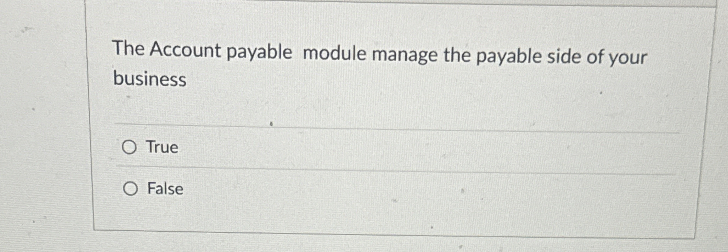 Solved The Account payable module manage the payable side of | Chegg.com