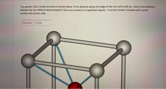 Solved The generic CsCl crystal structure is shown below. If | Chegg.com