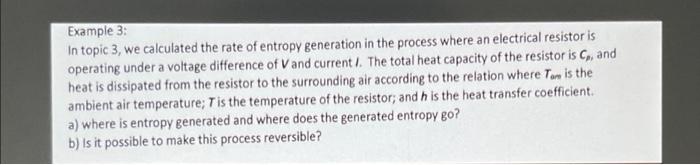 Solved Example 3: In topic 3, we calculated the rate of | Chegg.com