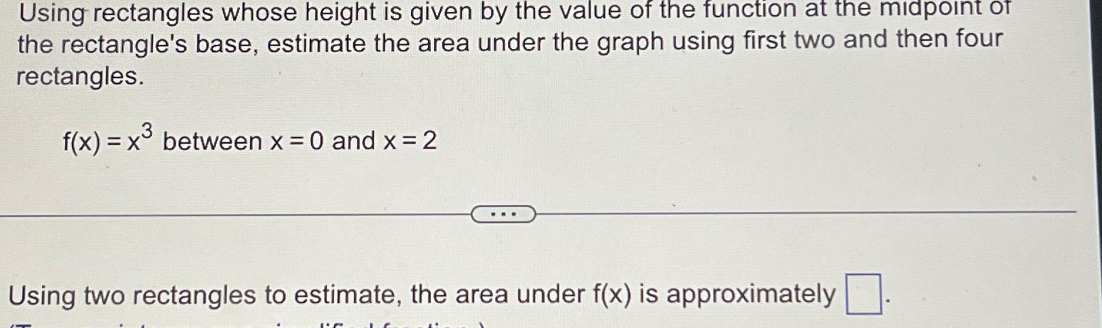 Solved Using rectangles whose height is given by the value | Chegg.com Solved Using rectangles whose height is given by the value | Chegg.com