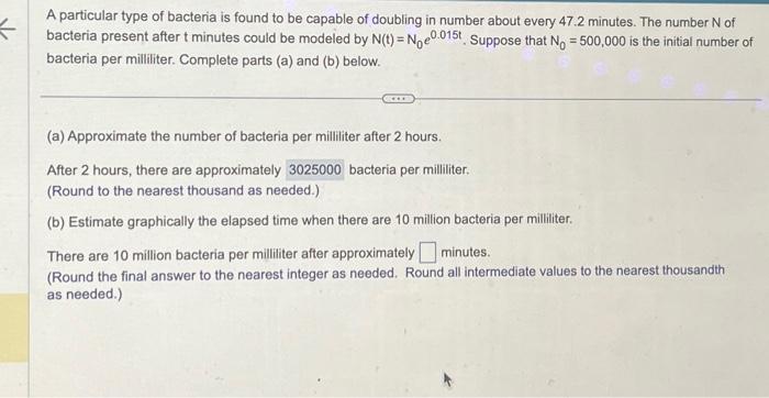 Solved A particular type of bacteria is found to be capable | Chegg.com