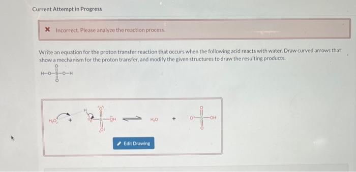Solved Write An Equation For The Proton Transfer Reaction