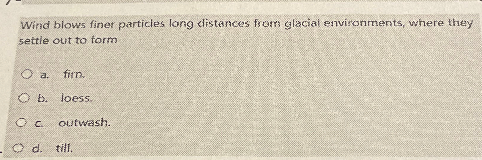 Solved Wind blows finer particles long distances from | Chegg.com