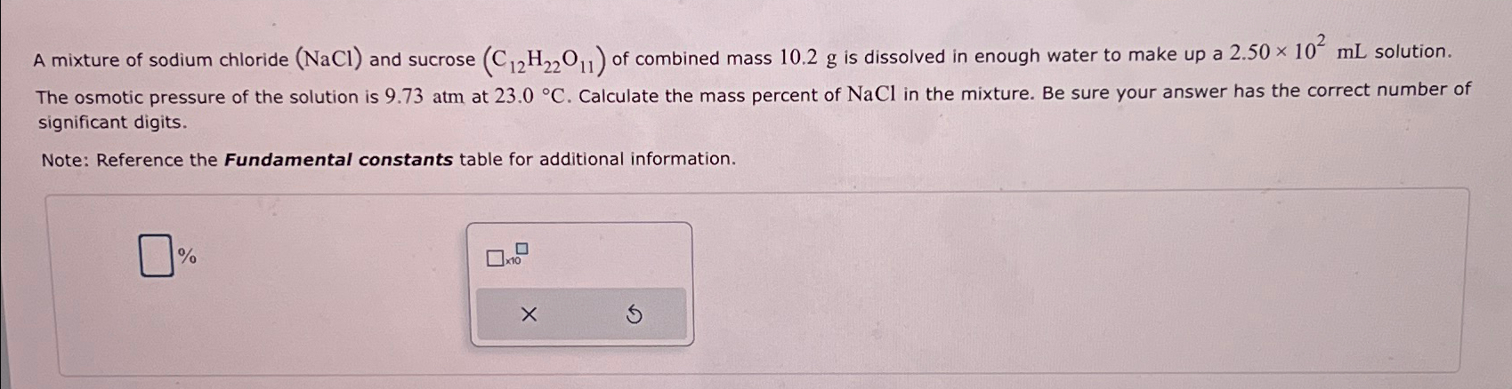 Solved A mixture of sodium chloride (NaCl) ﻿and sucrose | Chegg.com