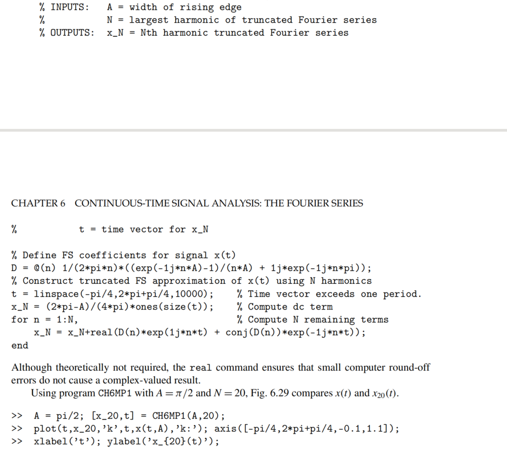 Solved Read the example of M6.1 in the textbook. Repeat the | Chegg.com