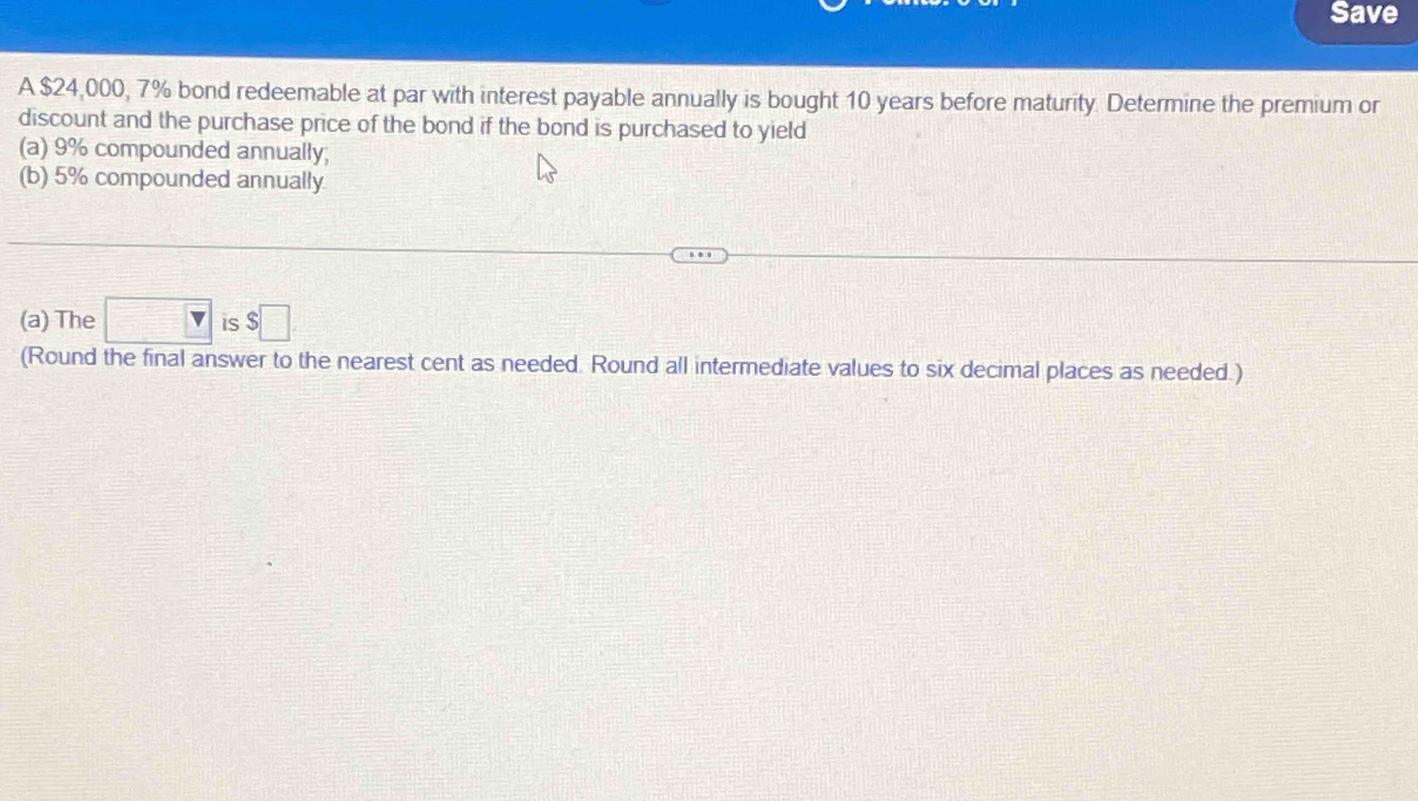 Solved A $24,000,7% ﻿bond redeemable at par with interest | Chegg.com