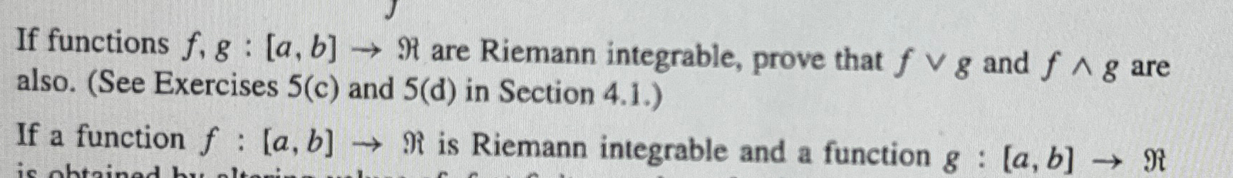 Solved If functions f,g:[a,b]→ℜ ﻿are Riemann integrable, | Chegg.com