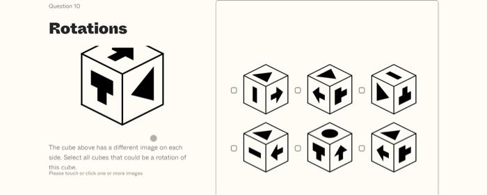 Solved Rotations The Cube Above Has A Different Image On