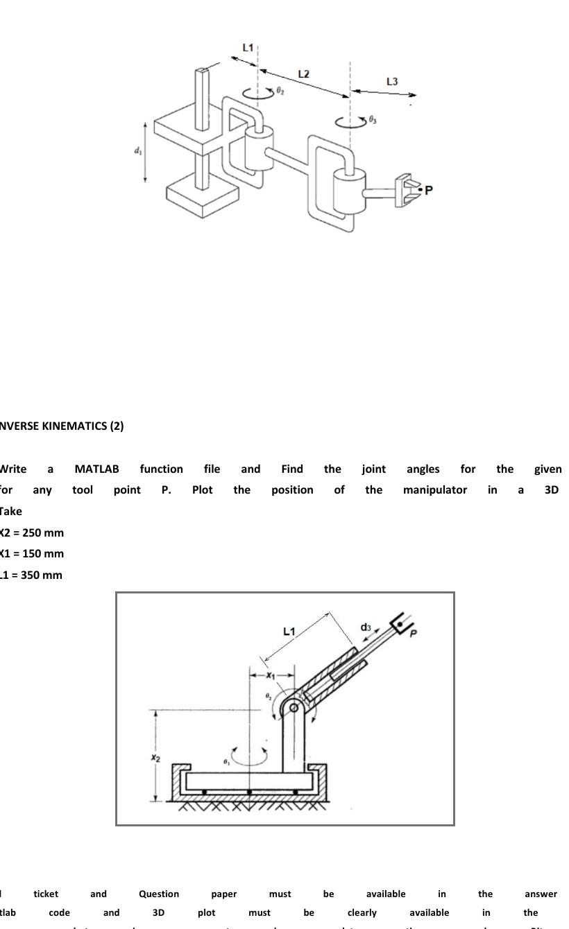 Solved L2 L3 P. NVERSE KINEMATICS (2) Nrite а MATLAB | Chegg.com Solved L2 L3 P. NVERSE KINEMATICS (2) Nrite а MATLAB | Chegg.com