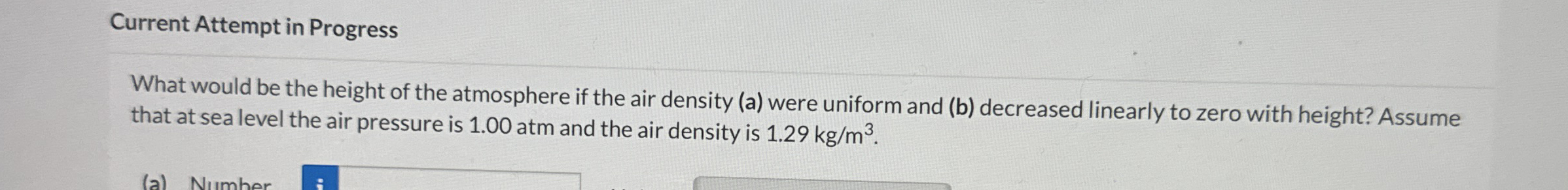 Solved Current Attempt in ProgressWhat would be the height | Chegg.com