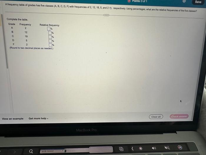 Solved A frquency table of grades has five classes | Chegg.com