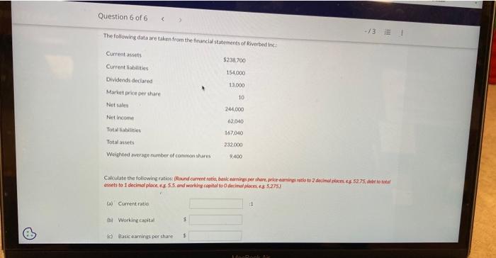 Solved The following data are taken from the financial | Chegg.com