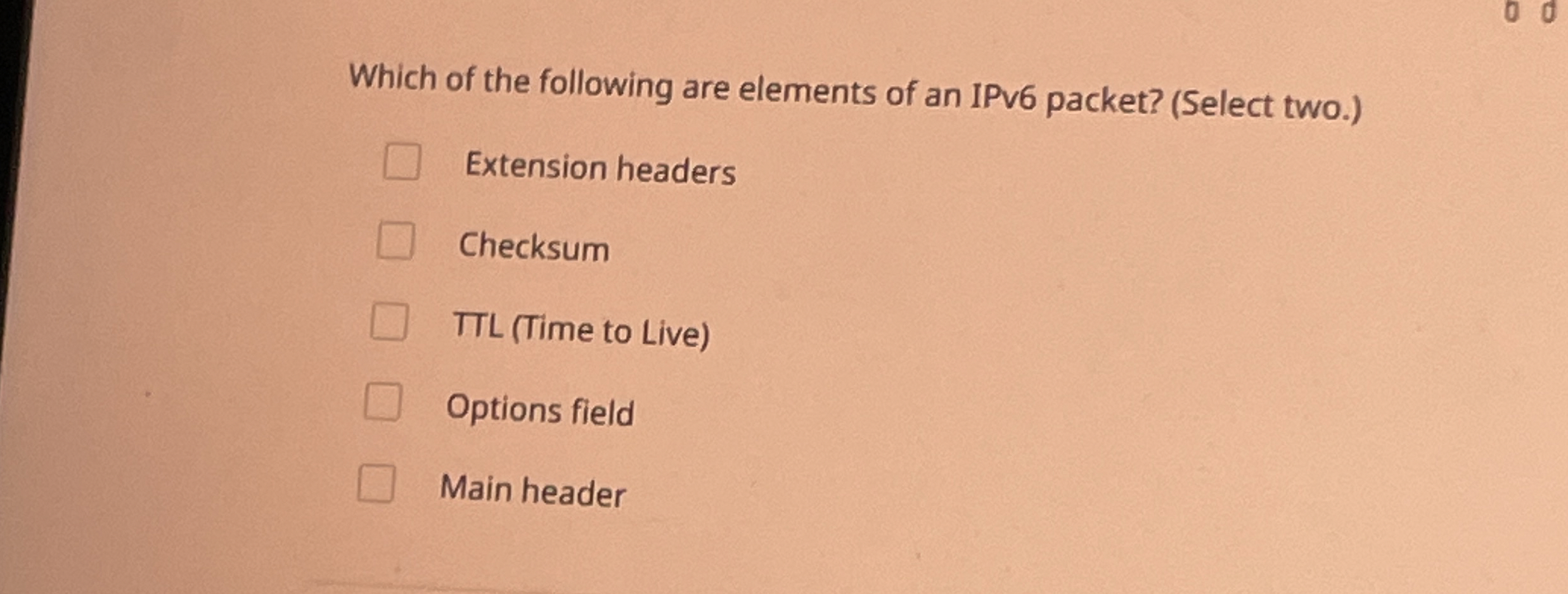 Solved Which of the following are elements of an IPv6 | Chegg.com