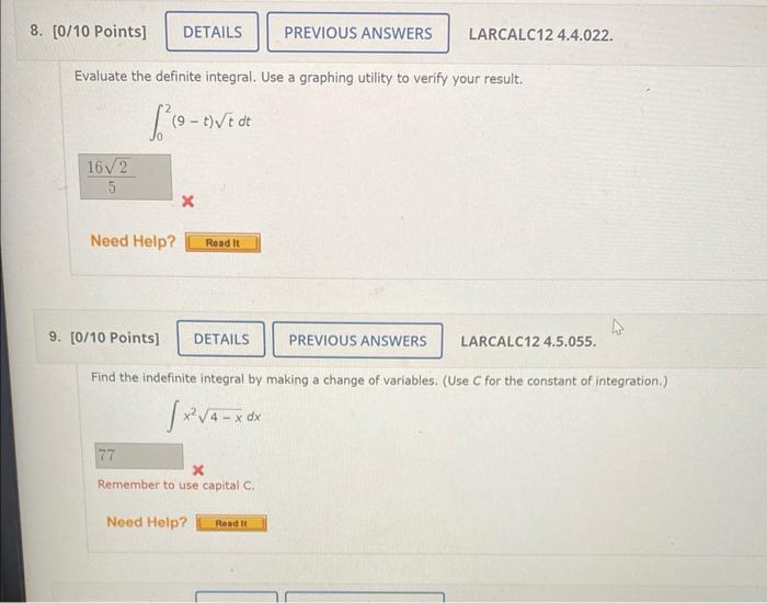 Solved Evaluate the definite integral. Use a graphing | Chegg.com