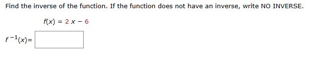 Solved Find the inverse of ﻿the function. If ﻿the function | Chegg.com